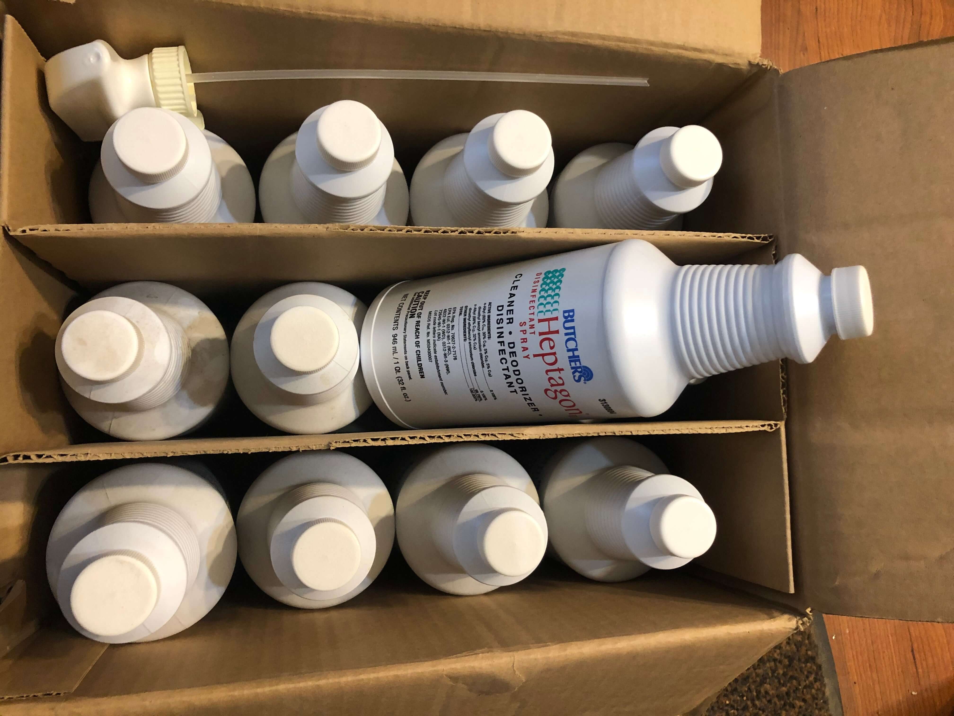 Case of 12 pcs Butchers Heptagon II Disinfectant Cleaner Deodorizer Di ...