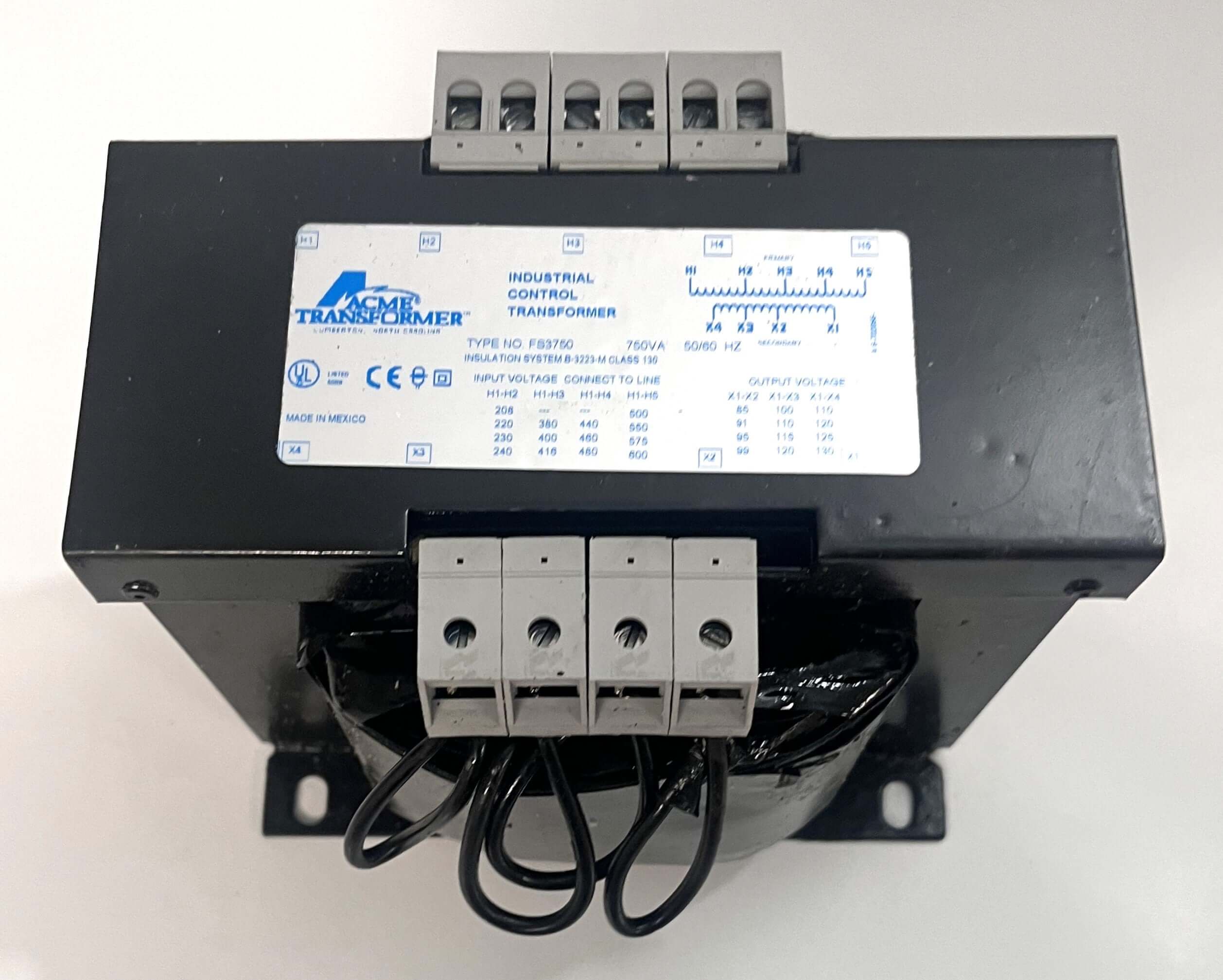 Acme Transformer FS 3-750, Industrial Control, 50/60 Hz; 750 VA ...