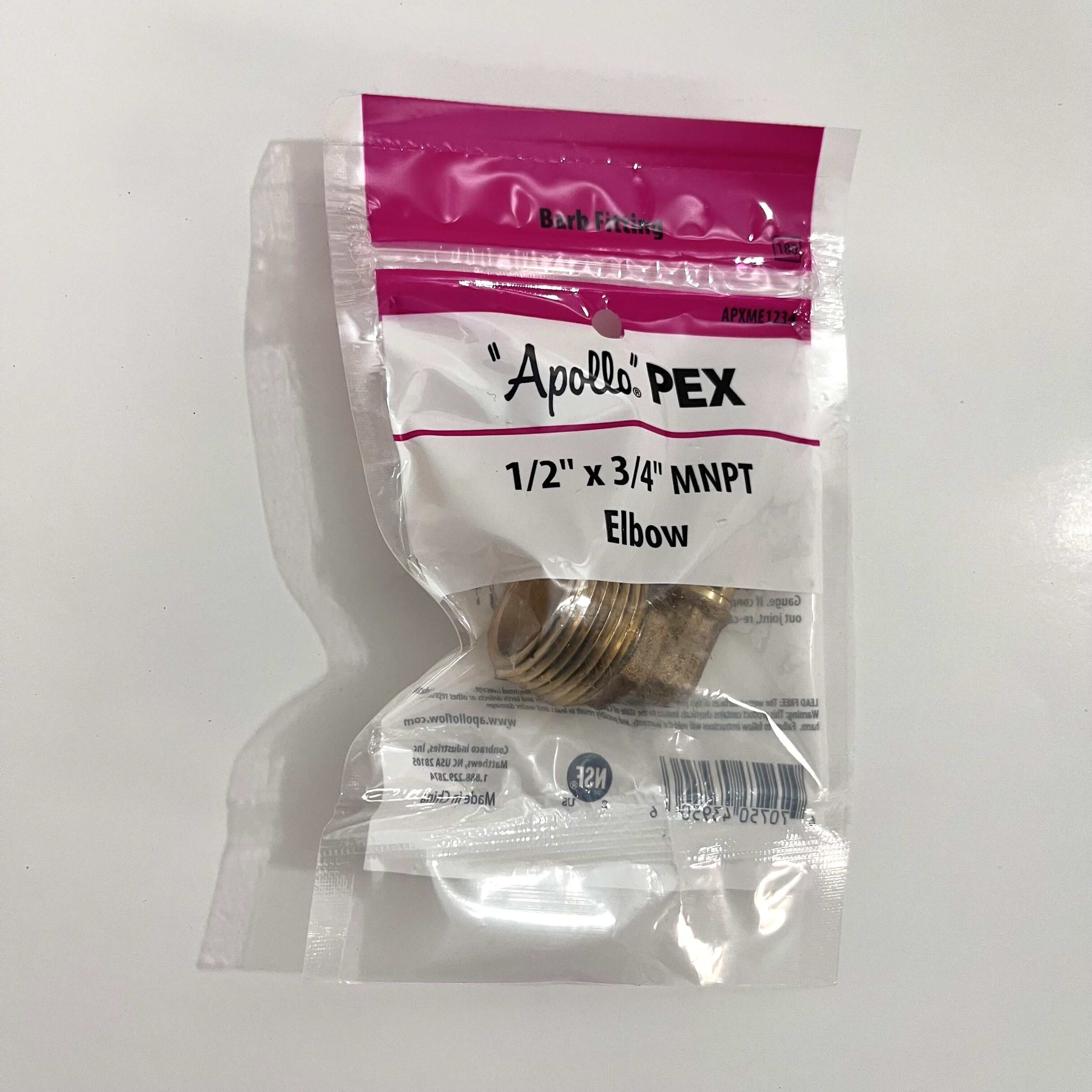 Apollo APXME1234 PEX Brass Barb Male Pipe Thread Adapter 90-Degree ...